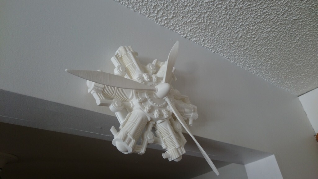 Free STL file Radial engine and propeller 🚁・3D printer model to ...
