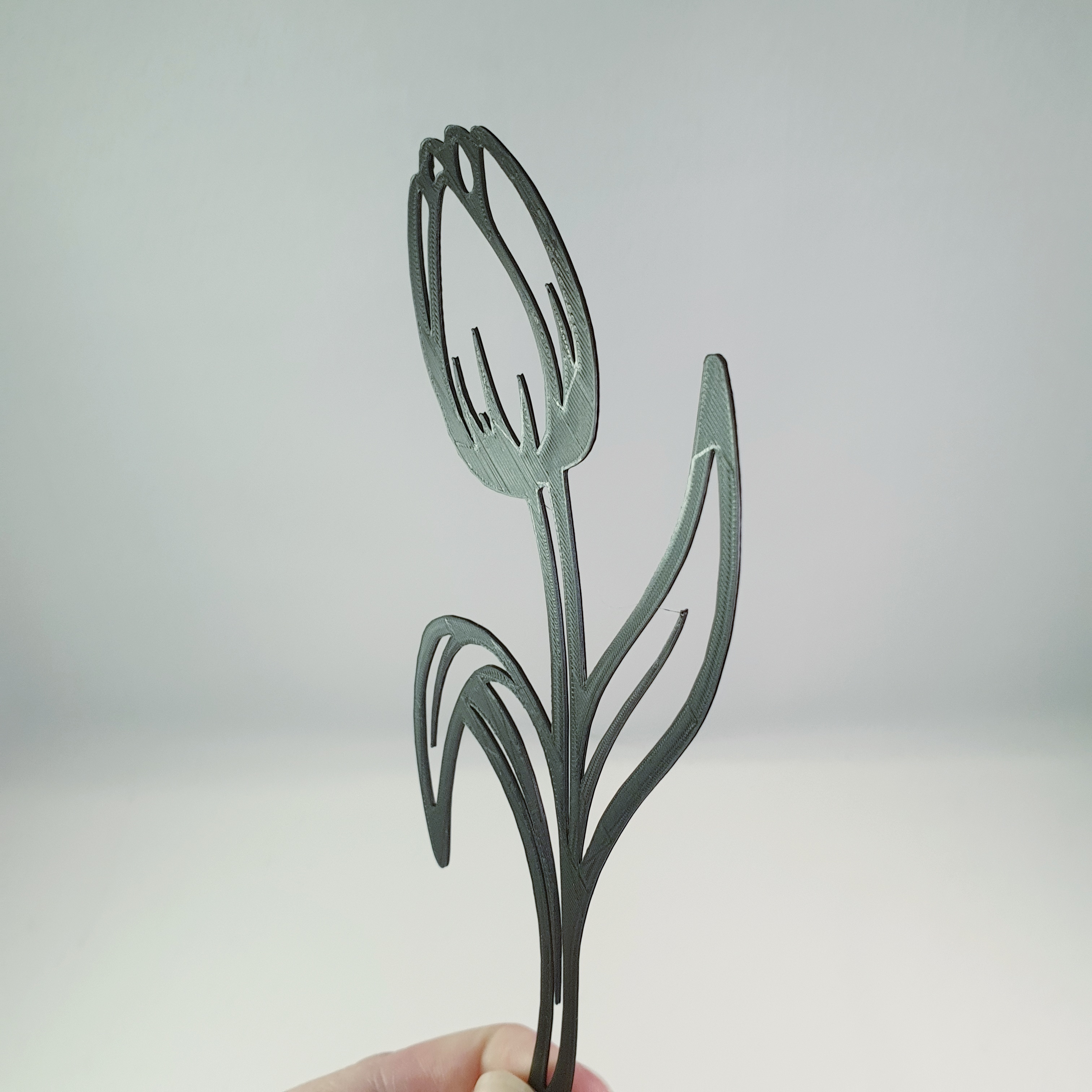 STL file Tulip - Flower/Plant Sculpture - 2D Wall art 🌷・3D printing ...