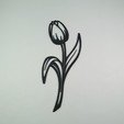 Download STL file Tulip - Flower/Plant Sculpture - 2D Wall art • 3D ...