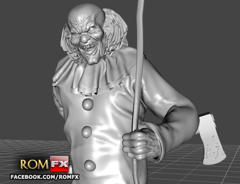 3D file The Evil Clown - A Creepy Figure Printable・3D printing model to ...