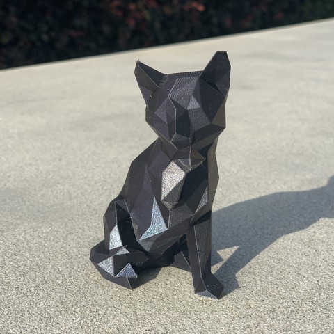 3D printing Low poly sitting cat ・ Cults