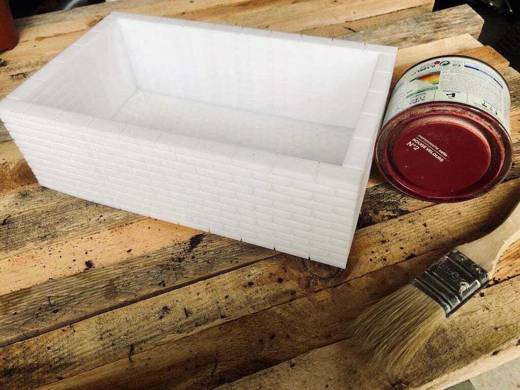 Free STL file Pot en briques / Brick pot・3D printing design to download ...