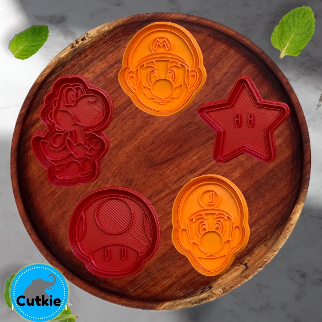 Файл STL Super Mario Bros cookie cutters / Cortadores de galleta de ...