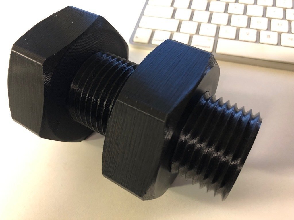 Free STL file Oversized Bolt & Nut・Design to download and 3D print・Cults