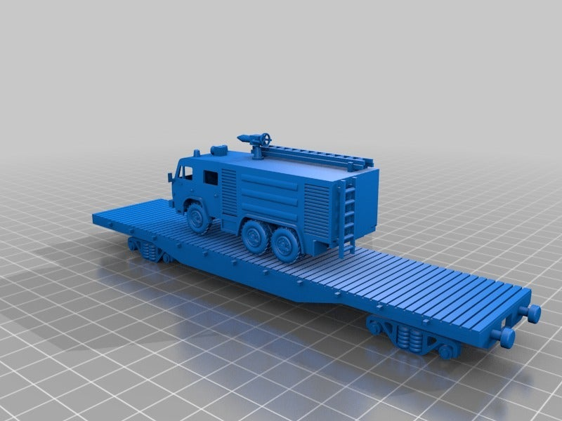 Free STL file 50 t flat car platform 1:87 - HO / H0 scale・3D print ...