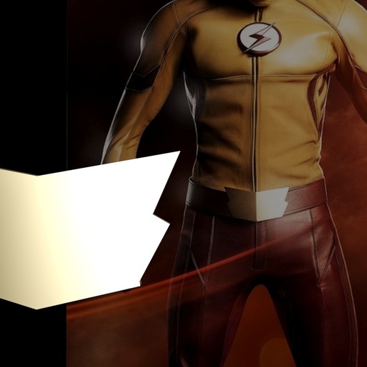 Descargar STL gratis CW Kid Flash Belt Buckle ・ Cults