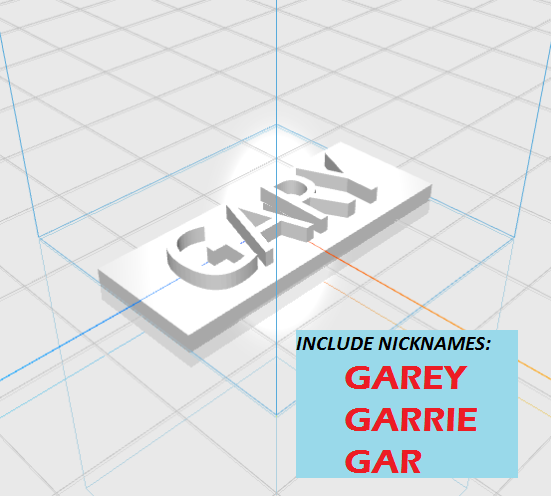 3D file GARY letters・3D printable model to download・Cults