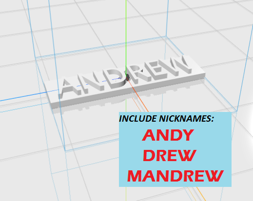 3D-Datei ANDREW letters ♂️・Modell zum Herunterladen und 3D-Drucken・Cults