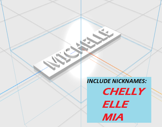 3D file MICHELLE letters・3D print design to download・Cults