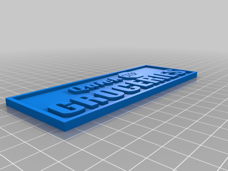 Free STL file Quick Stop Groceries Sign・3D printable design to download ...