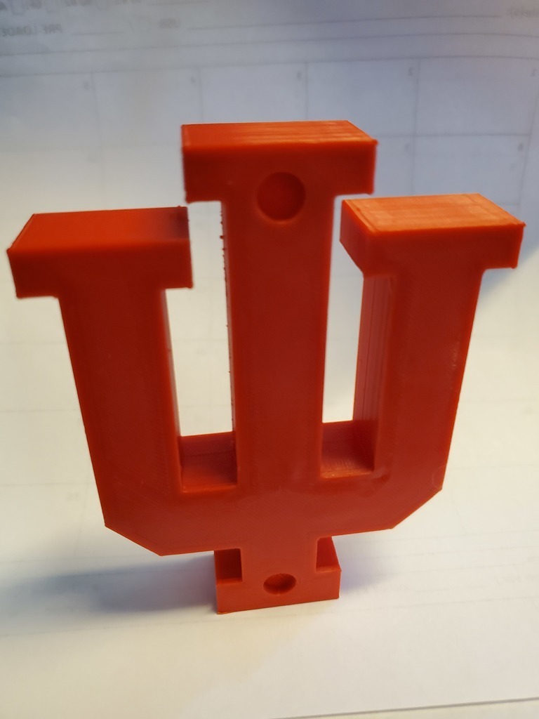 Free STL file IU Logo USB Holder・Model to download and 3D print・Cults