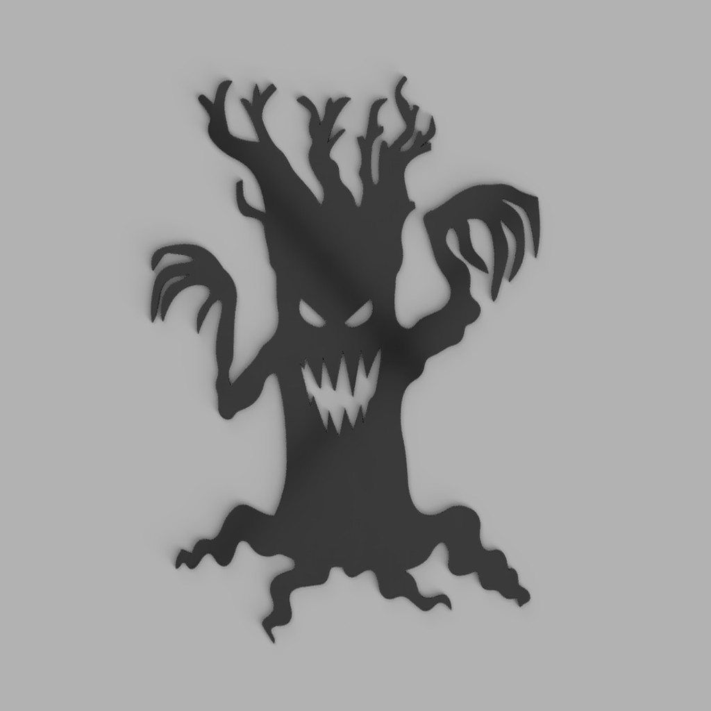 Free STL file Spooky Tree Wall Art・3D print design to download・Cults