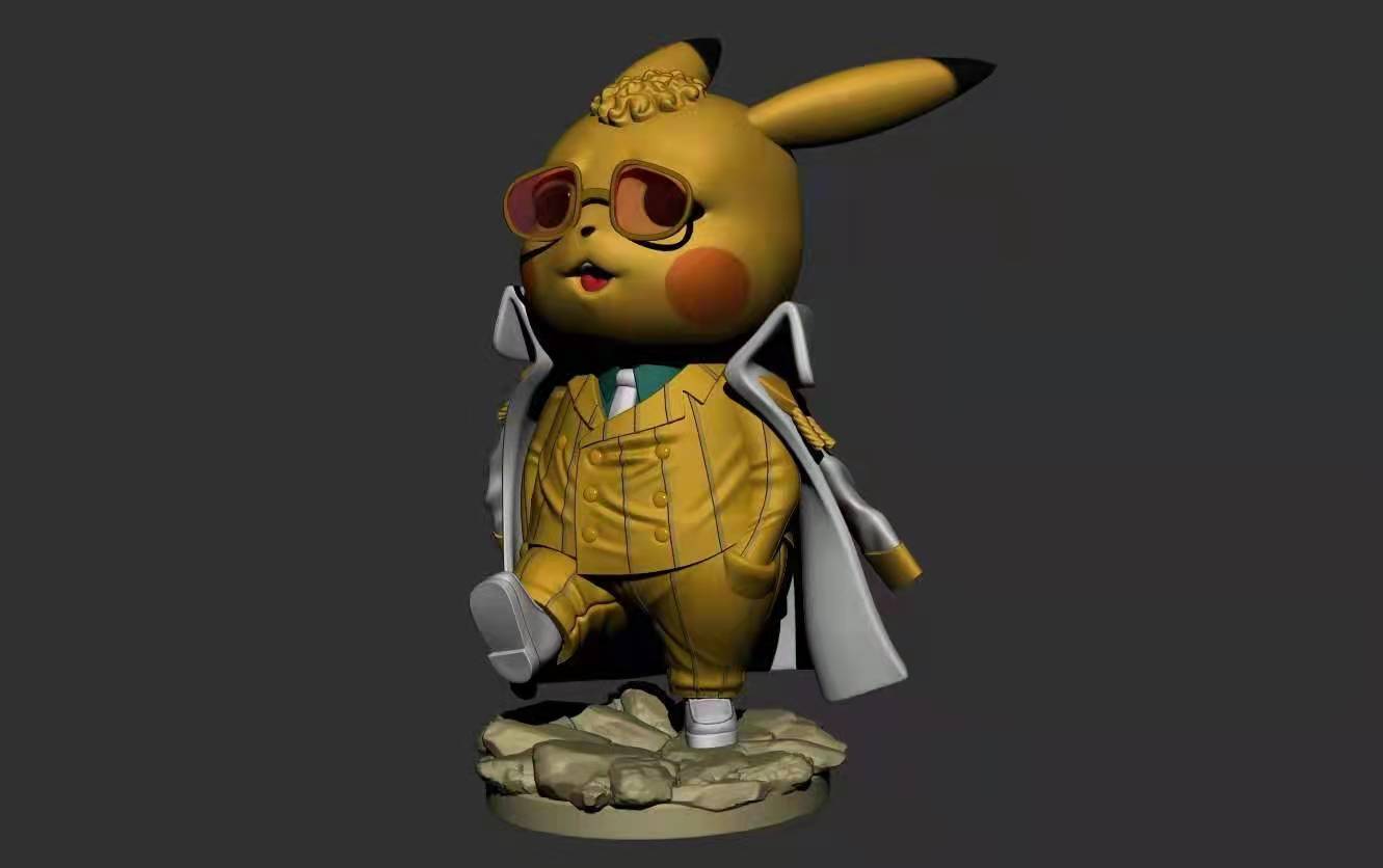 3D file Pikachu cosplay Kizaru （One Piece Yellow Monkey）・3D print model ...