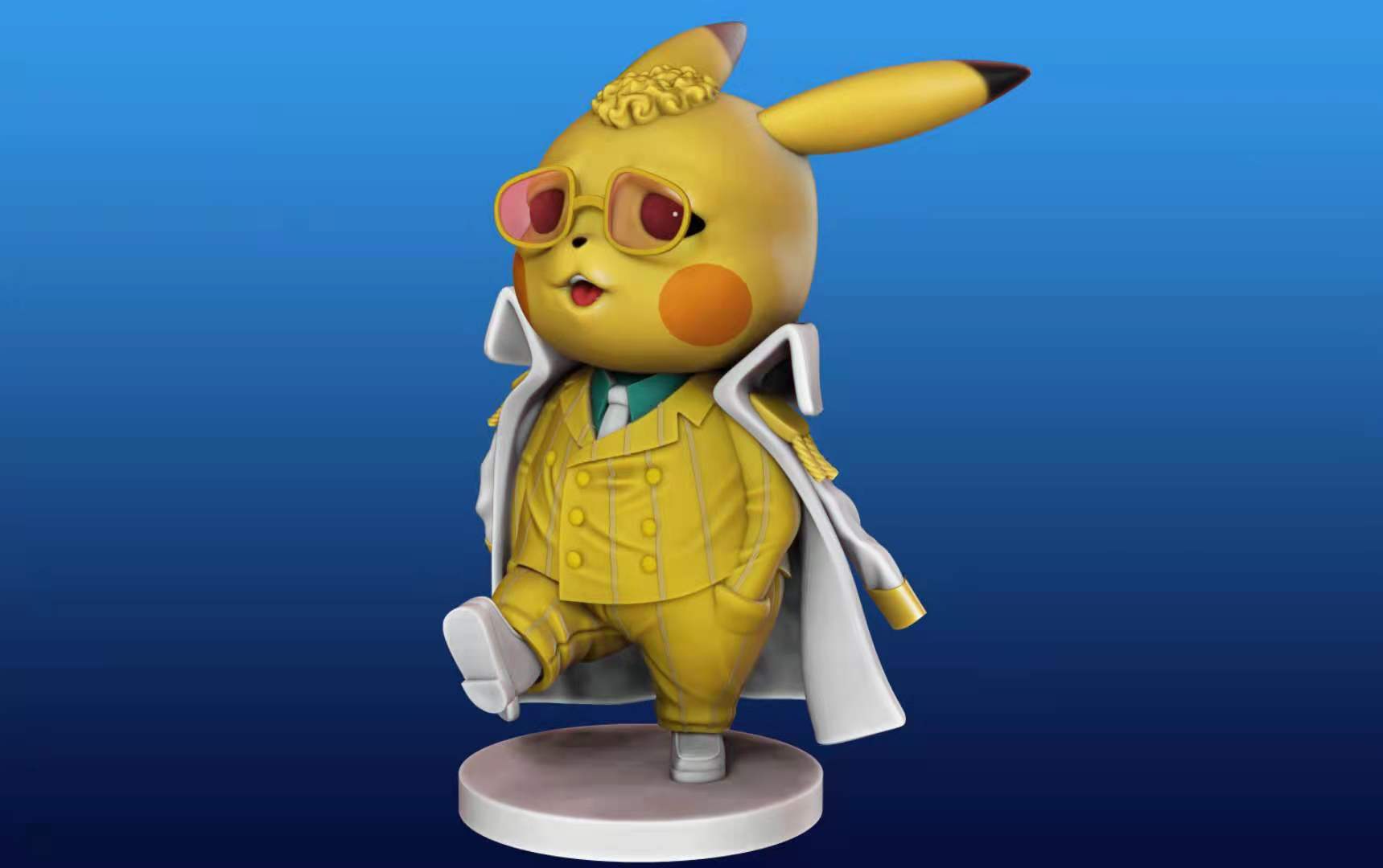 3D file Pikachu cosplay Kizaru （One Piece Yellow Monkey）・3D print model ...