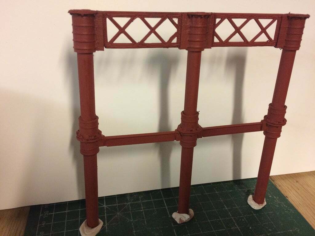 Free STL file 009 GN15 O-16.5 Model railway pier supports・3D printing ...