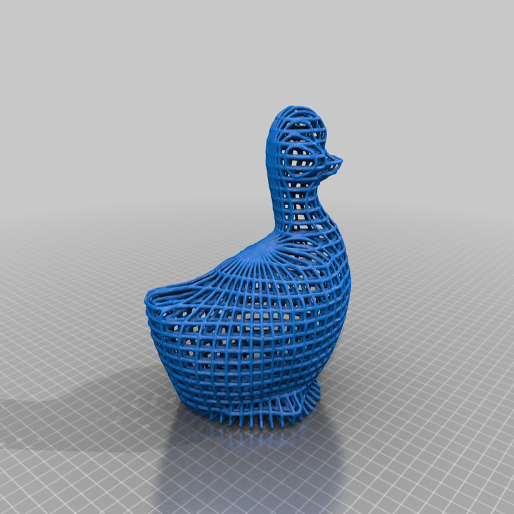 Free STL file wire frame duck・3D printing idea to download・Cults