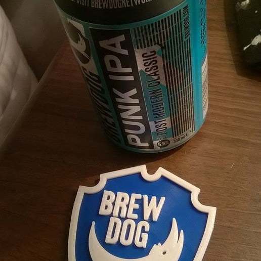 Download free 3D printer designs Brewdog Beer Mat / Drinks Coaster ・ Cults
