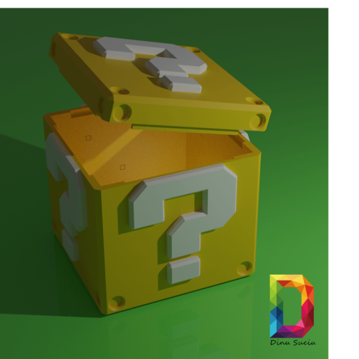 Download free STL file Question box Super Mario • 3D printing template ...