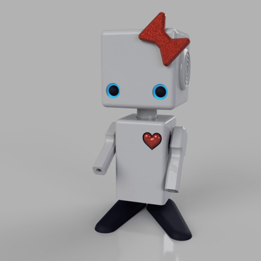 Download STL file Cute robot Toy • 3D printable model ・ Cults