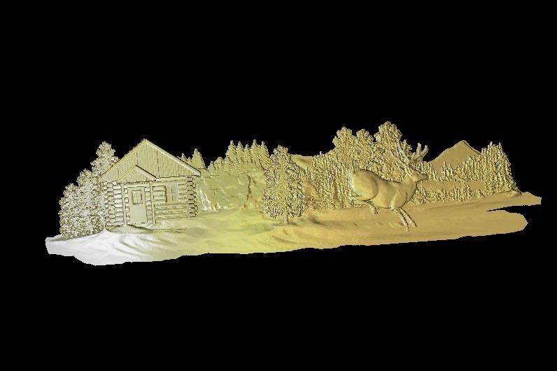 Free STL file deer snow running by a cabin cnc router・3D printable ...