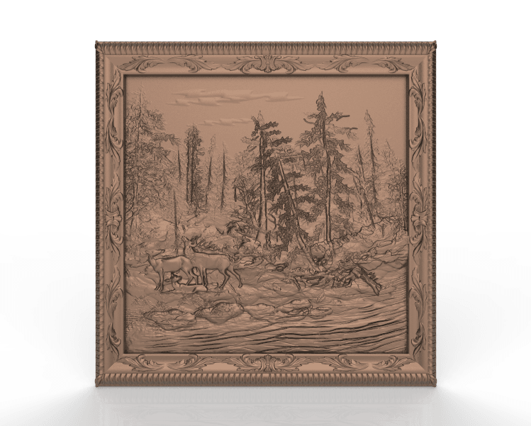 Free STL file deers in the forrest cnc router 🎨・Design to download and ...