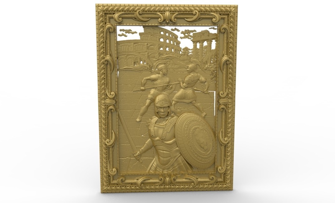 Free STL file Rome antic circus maximum gladiator fight cnc router・3D ...