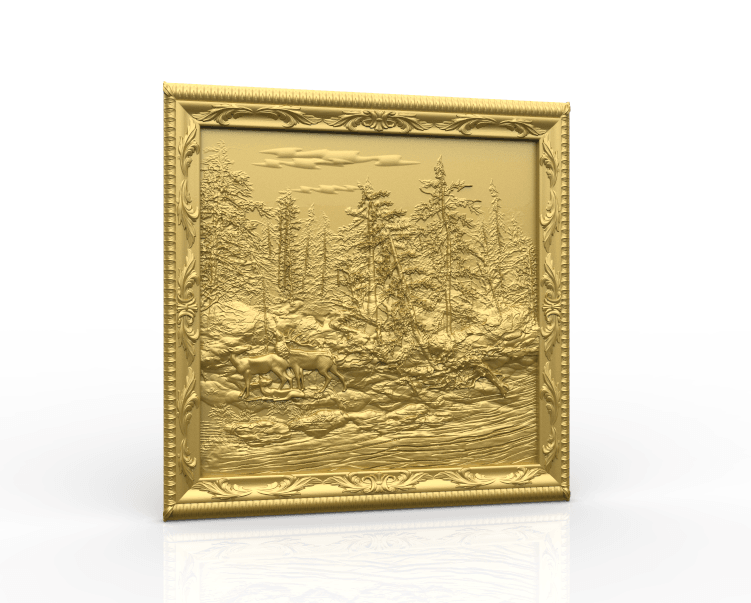 Free STL file deers in the forrest cnc router 🎨・Design to download and ...