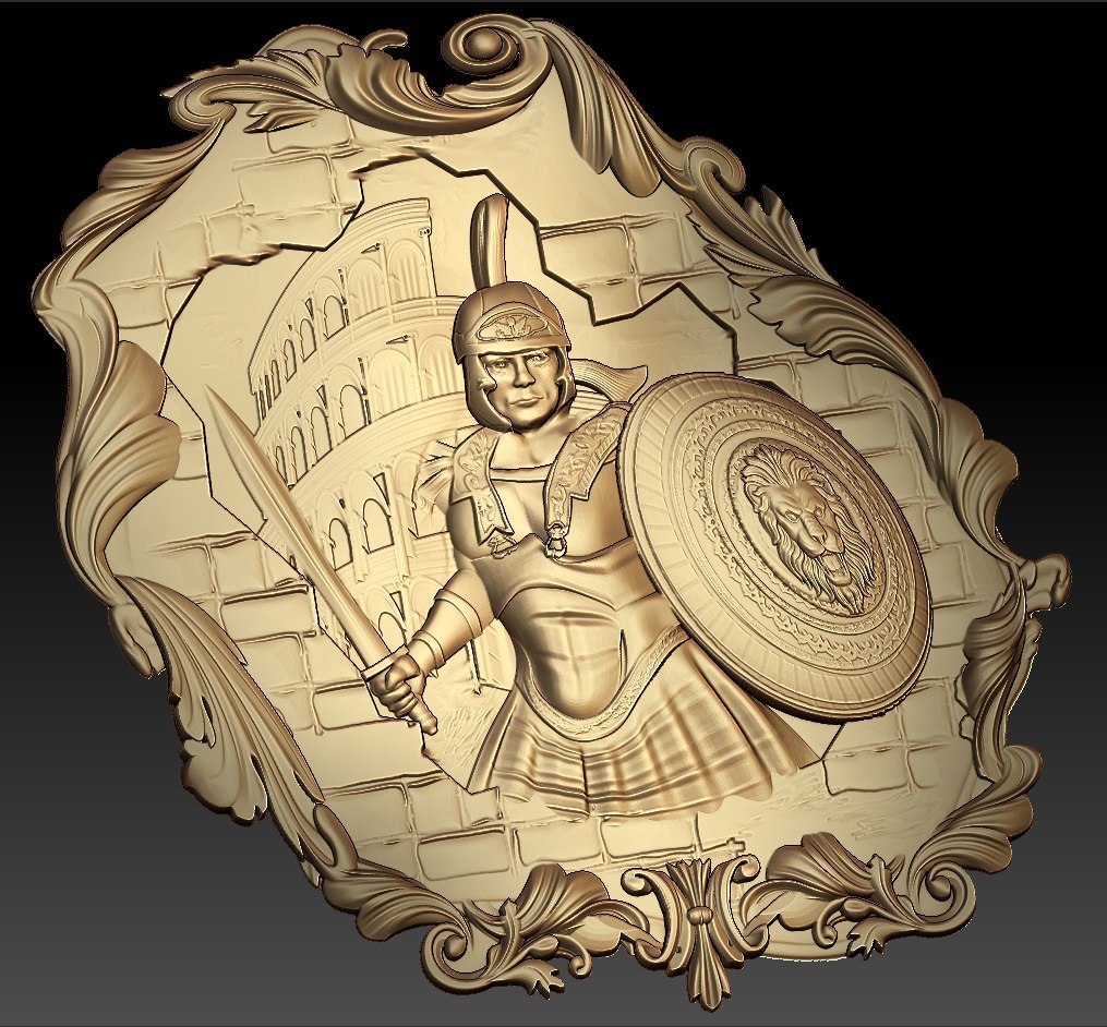 Free STL file spartacus gladiator rome circus maximus antic cnc art ...