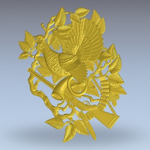 Download free 3D printing templates Pheasant with gun cnc ・ Cults