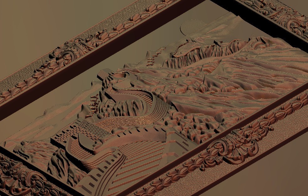 Free STL file Great chinese wall cnc router machine art frame・Template ...