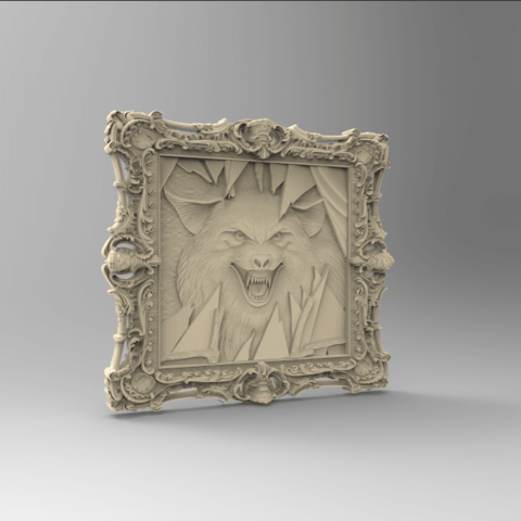Download free 3D printer designs Agressive wolf fox frame cnc ・ Cults