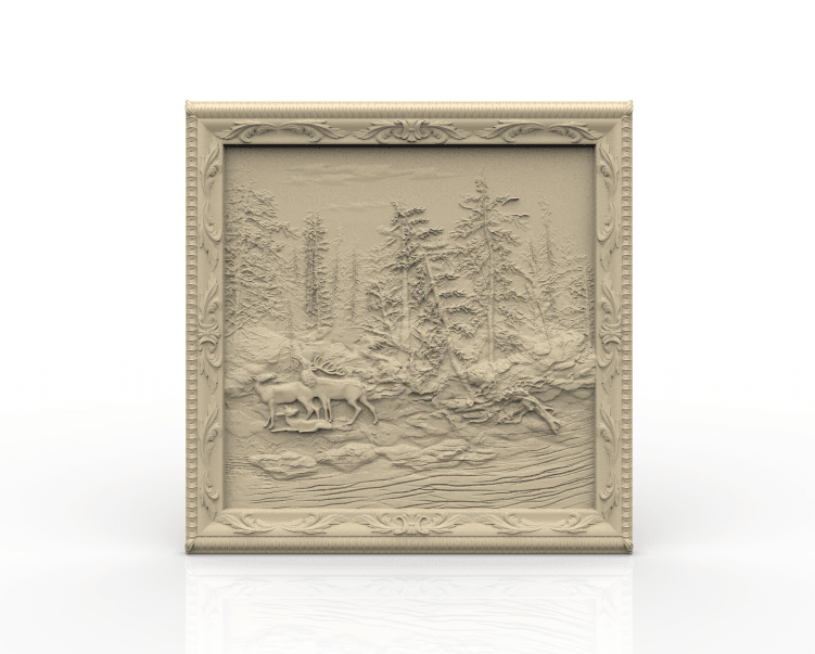 Free STL file deers in the forrest cnc router 🎨・Design to download and ...
