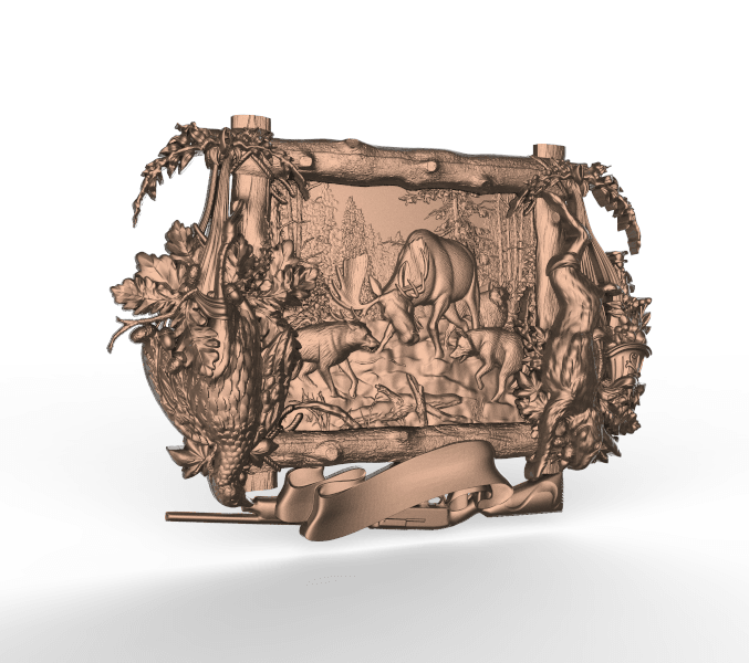 Free STL file moose attacked by wolves cnc router machine・3D printing ...