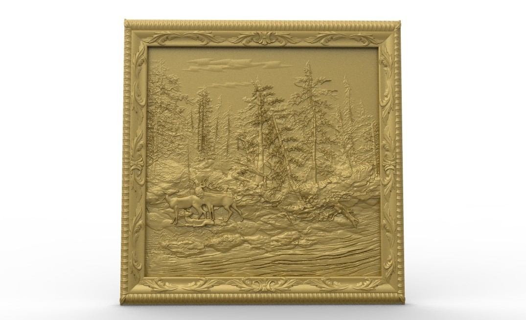 Free STL file deers in the forrest cnc router 🎨・Design to download and ...