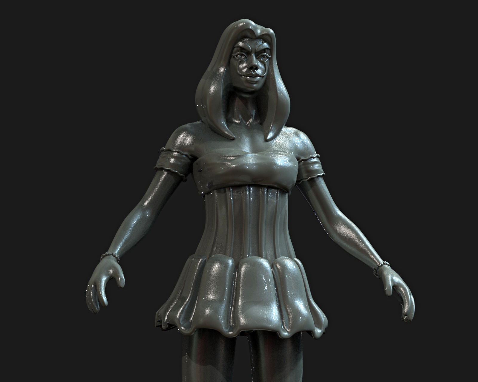 Файл OBJ IT PENNYWISE Girl ( Cosplay ) CHARACTER STYLIZED FAN ART・3D ...