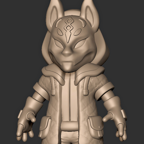 OBJ file Fox Drift Skin Fortnite Maxed Chibi ( Fan Art )・3D printing ...