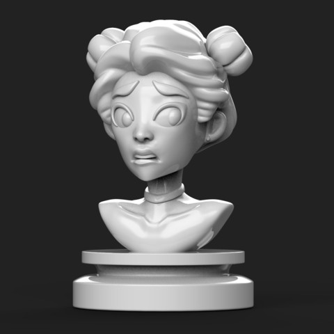 Download 3D printing models Girl Stylized Fear Emotion ( action figure ...