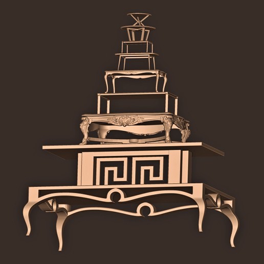 Download OBJ file TABLES CLASSIC/MODERN • 3D printable template ・ Cults