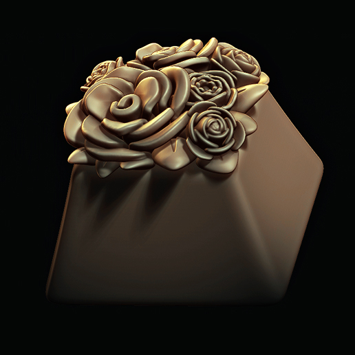 STL file Bouquet of Roses // Keycaps, Keyboard 💐・3D printing model to ...