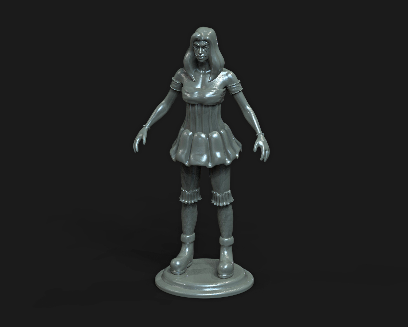 Файл OBJ IT PENNYWISE Girl ( Cosplay ) CHARACTER STYLIZED FAN ART・3D ...