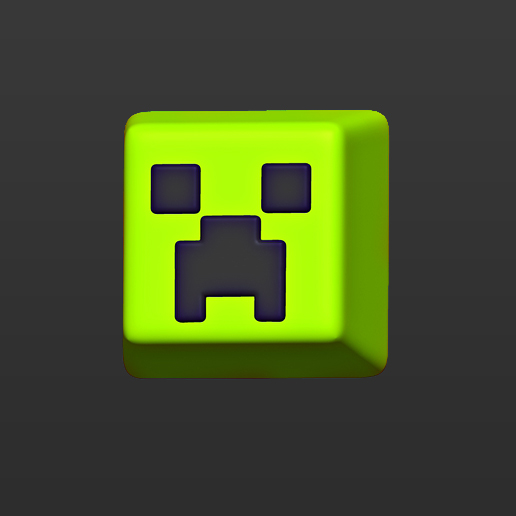 STL file Creeper / Minecraft ( Keycaps, Keyboard )・Model to download ...