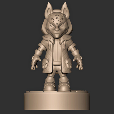 OBJ file Fox Drift Skin Fortnite Maxed Chibi ( Fan Art )・3D printing ...