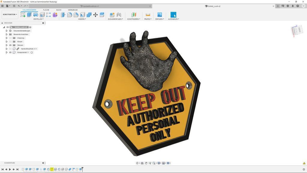 Free STL file Keep Out Sign Multicolor_2 🎨・3D printing idea to download ...