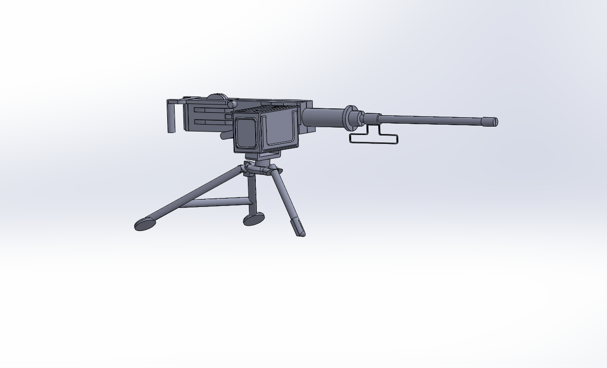 STL file M2 Browning with tripod・3D printer model to download・Cults