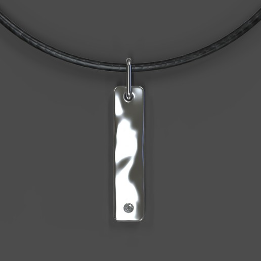 Download 3D printing models Textured rectangle pendant ・ Cults