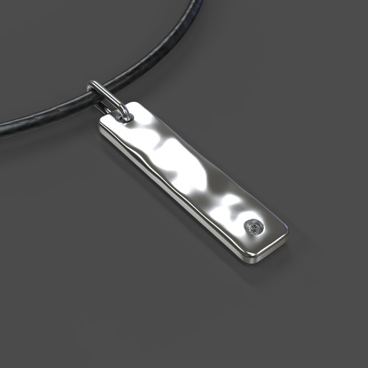 Download 3D printing models Textured rectangle pendant ・ Cults