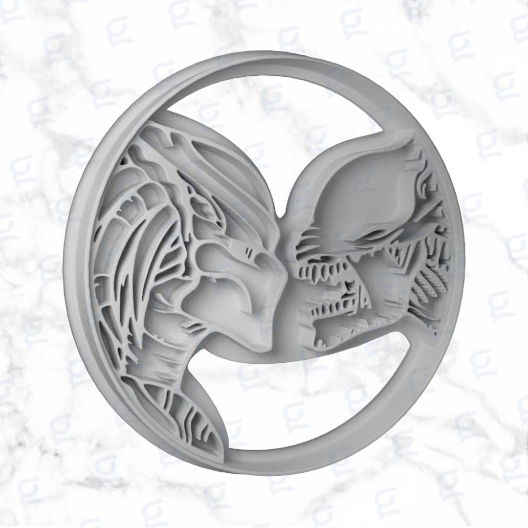 STL file Aliens Vs Predator Cookie Cutter, Fondant and Clay Cutter・3D ...