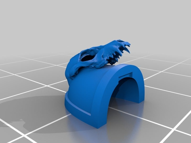 Free STL file Wolf Skull pauldrons 🐺・3D printable design to download・Cults