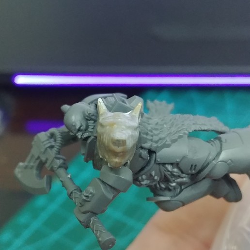 Download free STL file Metal Wolf Head Pauldrons • 3D print design ・ Cults