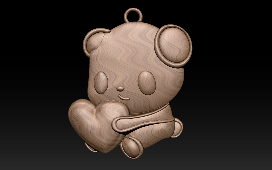 3D file Pendant Little Panda 3D Relief・Template to download and 3D ...